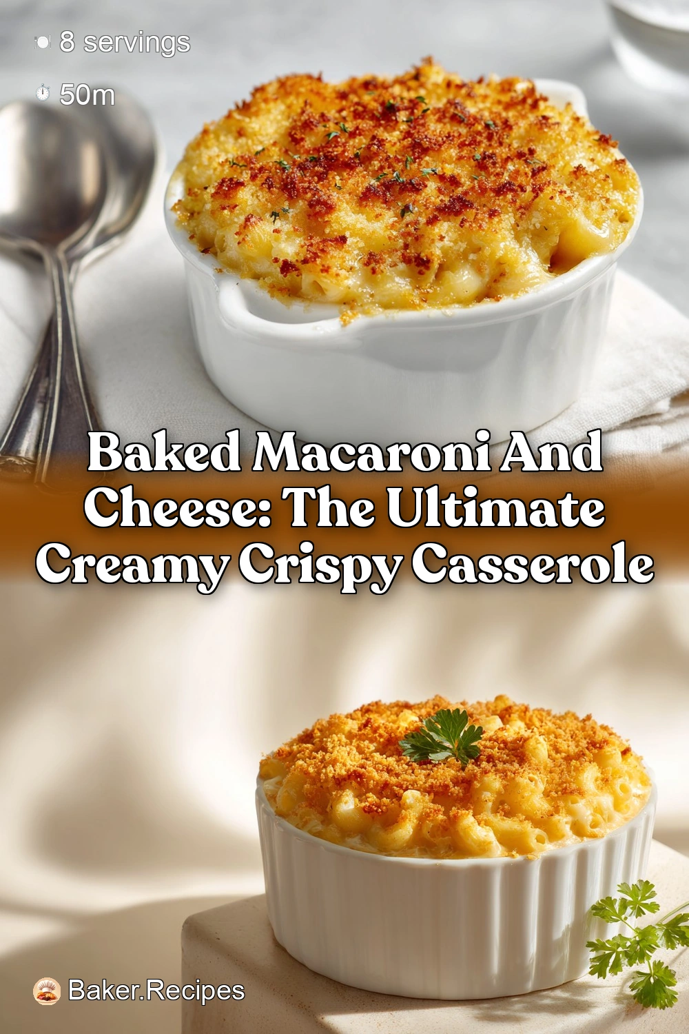 Baked Macaroni and Cheese with Golden Panko Crust - Baker…