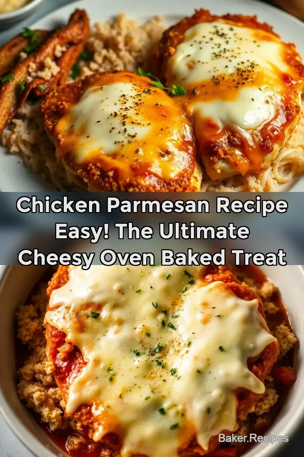 Easy Oven Baked Chicken Parmesan: Crispy & Cheesy…