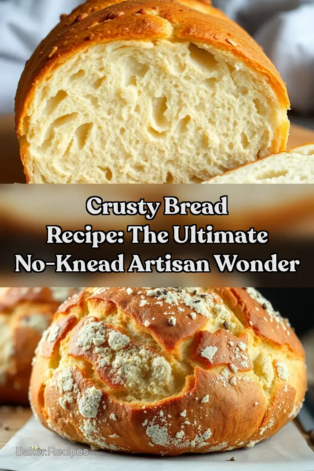 Easy Crusty Bread Recipe: No-Knead Artisan Wonder! - Baker…