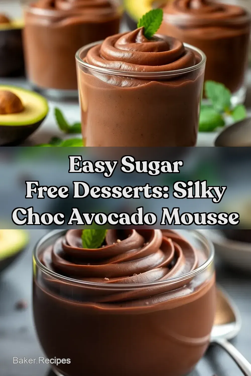 Silky Sugar Free Chocolate Avocado Mousse - Easy Recipe!