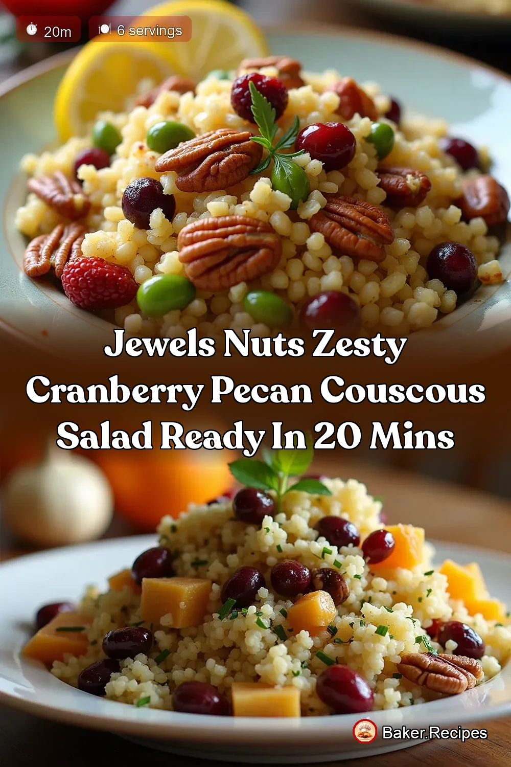 20Minute Zesty Cranberry Couscous Salad Recipe Potluck Ready
