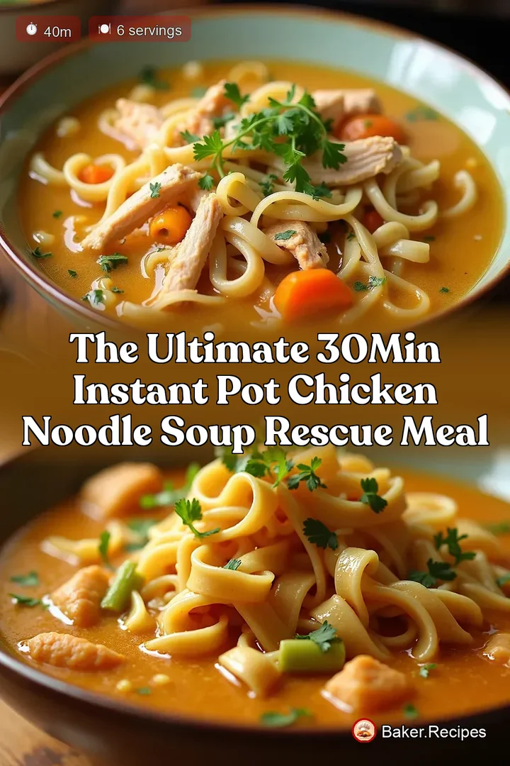 30Minute Instant Pot Chicken Noodle Soup Recipe - Baker…